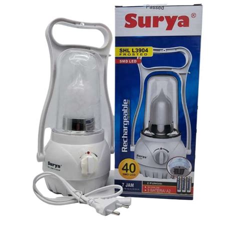 Jual Lampu Emergency Led Frosted Surya SHL L3904 Lampu Portable 40 SMD