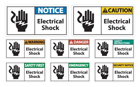 Electrical Shock Electrocution Symbol Sign Vector Illustration