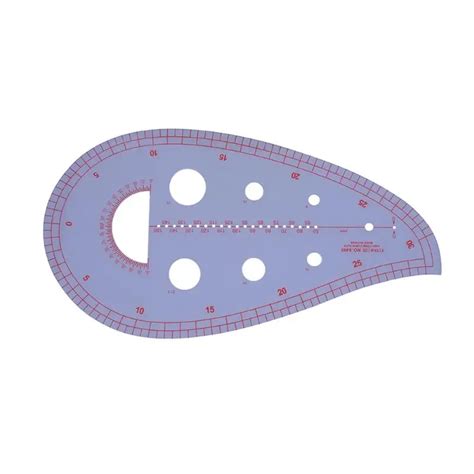 Plastic Peach Shape Ruler For Clothes Drawing And Plate Making Sleeve