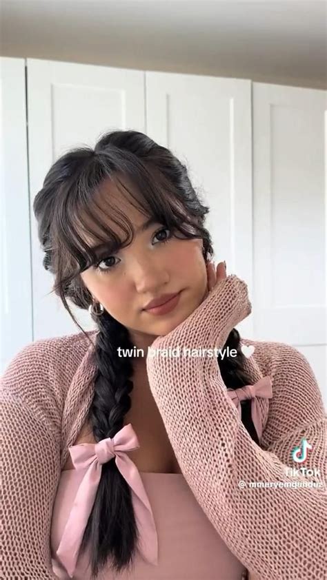 Twin Braid Hairstyle Video Long Hair Styles Hair Styles Short