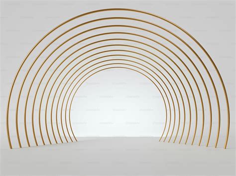 3d Render Abstract Minimal Art Deco Geometric Background Isolated