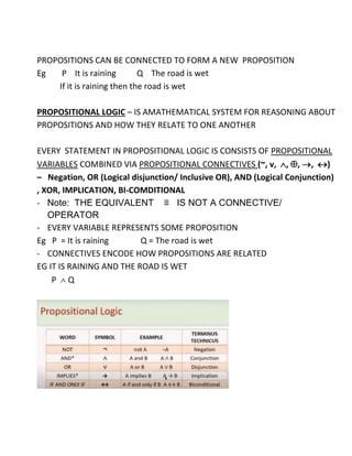 Propositional logic sent | PDF