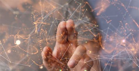 3d Rendering Of Global Networking In A Hand Stock Image Image Of