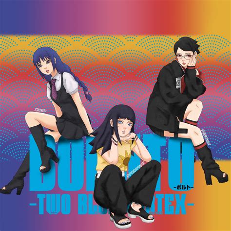Timeskip Sarada Sumire And Himawari Art By Kawasara Love R Boruto