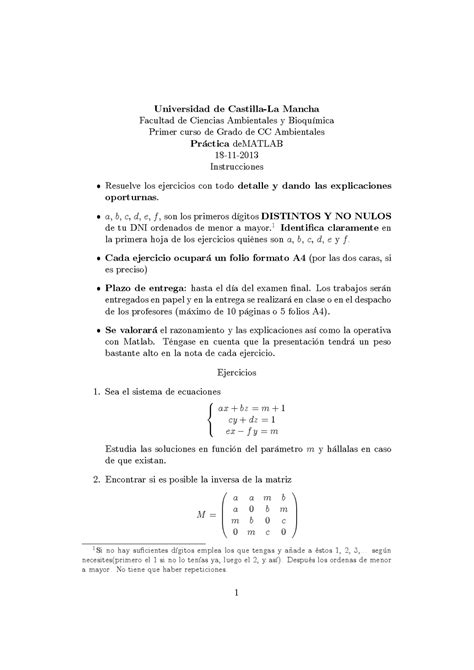 Practica Matlab Ejercicios De Matemáticas Docsity