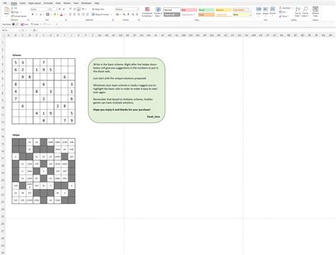 Sudoku Helper And Solver In Excel Etsy