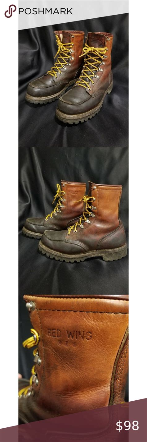 Vintage Red Wing Irish Setter Sport Leather Work Moc Boots Mens 7