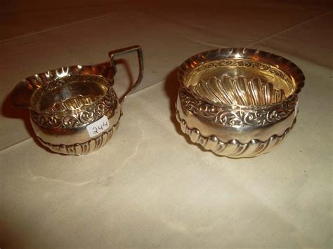 Sterling Silver Cream And Sugar London 1890 Bodnarus Auctioneering