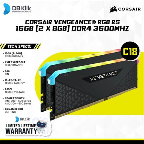 Promo Ram Corsair Vengeance Rgb Rs Ddr4 16gb 2x8 3600mhz