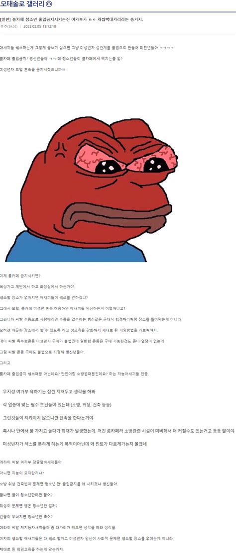 룸카페 청소년 출입 금지하겠다는 여가부에 개빡친 디시인 ㄷㄷㄷ 유머움짤이슈 에펨코리아