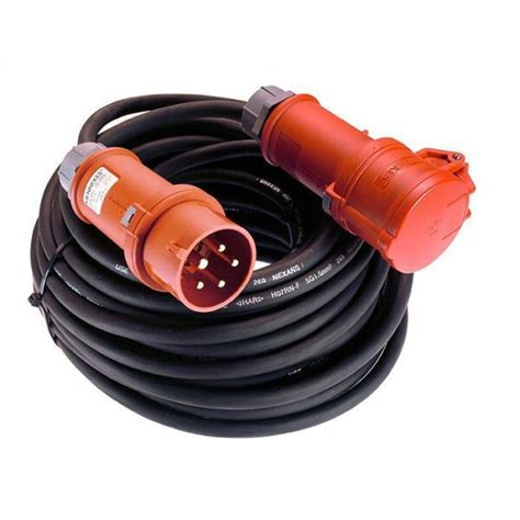 Schwabe CEE Verlengkabel Neopreen 400V 16A IP44 H07RN F 5x2 5 Reversed