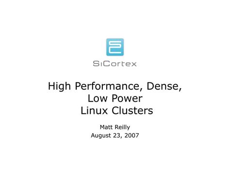 ppt high performance dense low power linux clusters powerpoint