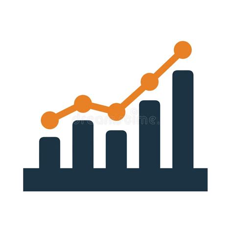 chart statistical graph optimization report icon simple flat design concept stock vector
