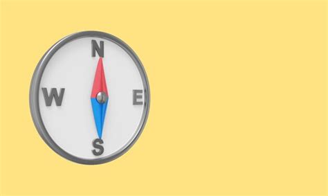 Premium Photo Simple Compass Navigation Direction Finding 3d