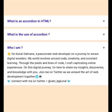 Kunal Gavhane On Linkedin Built This Simple Accordion Section Made