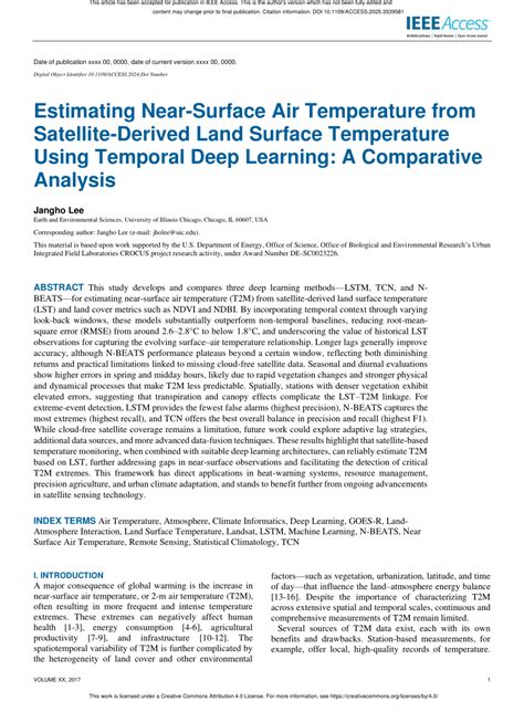 Pdf Estimating Near Surface Air Temperature From Satellite Derived Land Surface Temperature