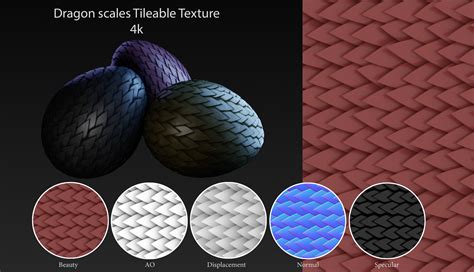 Artstation Dragon Scales Tileable Texture Resources