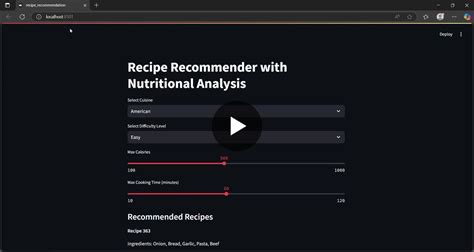 datascience streamlit machinelearning nutrition