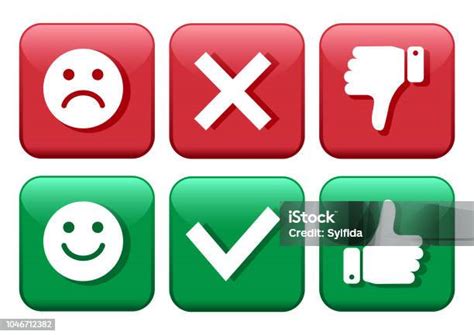 빨간색과 녹색 아이콘 버튼을 설정 합니다 포지티브 및 네거티브에 이모티콘을 스마일 확인 그리고 거절입니다 그렇기도 하고 그렇지 않기도 하고 아래로 엄지손가락 좋아하고 싫어