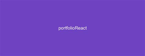 React Portfolio