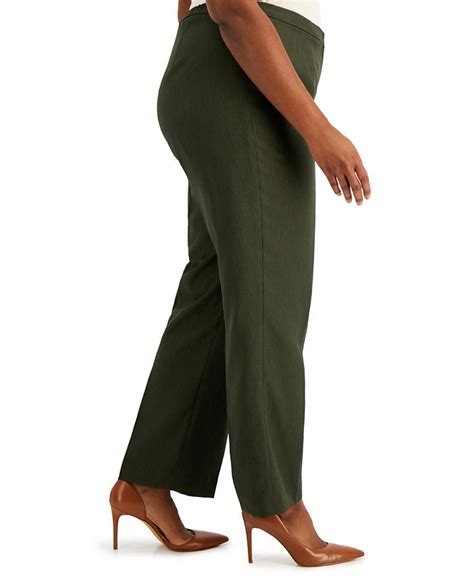 Le Suit Plus Size Two Button Pinstripe Pantsuit Macys