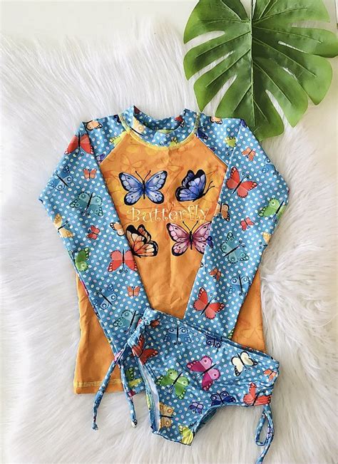 Roupa De Banho Infantil Butterfly Laraja Com Azul Piscina Ss Boutique