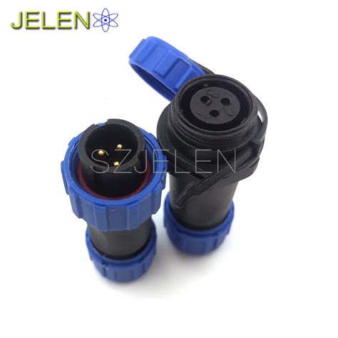 Aliexpress Com Buy SP13 Waterproof 3 Pin Connector Plug Socket Cable Connector In Line Cable