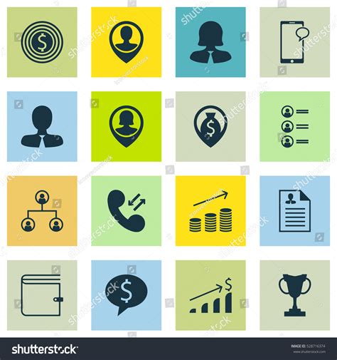 Set Management Icons Can Be Stock Vector Royalty Free Shutterstock