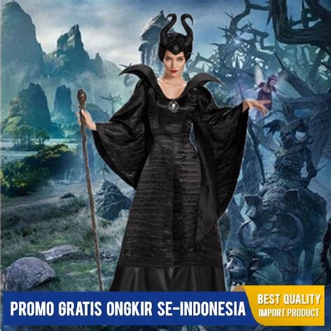 Jual Kostum Cosplay Halloween Mantra Tidur Penyihir Hitam Gelap