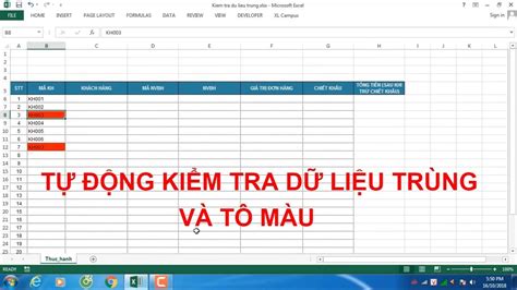 Thủ Thuật Excel Tự động Kiểm Tra Dữ Liệu Trùng Và Tô Màu Trên Excel