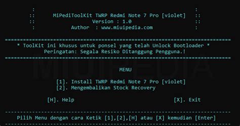 Cara Install Twrp Dan Magisk Root Redmi Note Pro Violet Dengan Mipeditoolkits Miuipedia