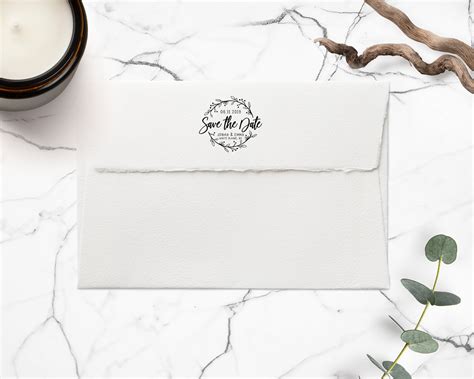 SAVE THE DATE Stamp Custom Save The Date Stamp Wedding Etsy
