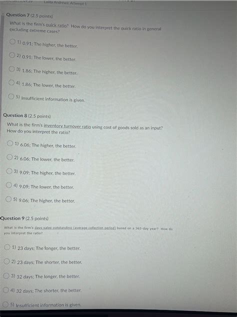 Solved Question Points Use The Following Data For Chegg