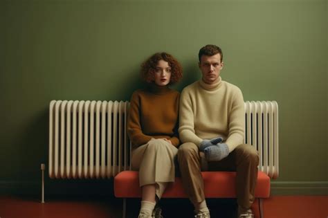 Un Homme Et Une Femme Sont Assis Sur Un Canapé Près Dun Radiateur De