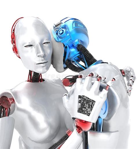 Two Robots In Love Stock Illustration Illustration Of Concepts