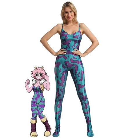 My Hero Academia Ashido Mina Cosplay Costume Pinky Zentai Spandex
