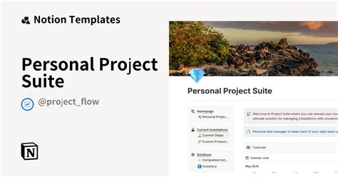 Personal Project Suite Template Notion Marketplace
