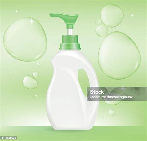 Dish Wash Soap Ads Realistic Plastic Dishwashing Packaging With Label