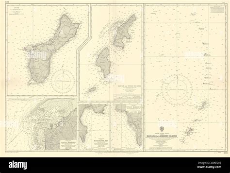 Mariana Islands Guam Saipan Tinian Admiralty Sea Chart 1953 1955