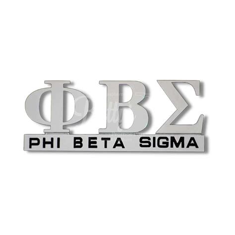 Phi Beta Sigma ΦΒΣ Greek Letters Chrome Car Auto Emblem Sticker Deca