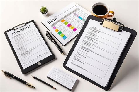 Premium Photo Task Management Check List Efficient Work Project Plan F