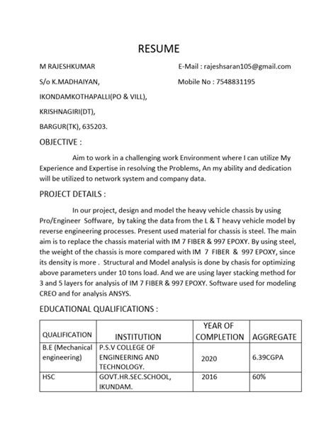 Rajesh Resume Pdf