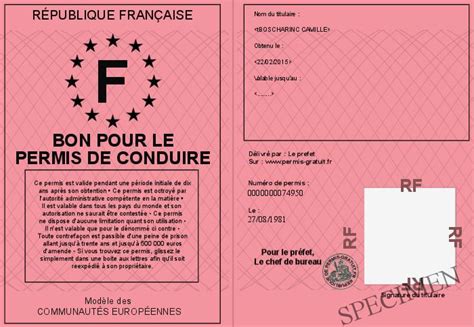 Bon Pour Le Permis De Conduire