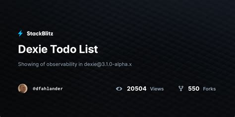 Dexie Todo List Stackblitz