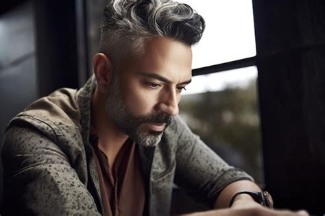 Premium Ai Image Shot Of A Male Designer Using His Digital Tablet