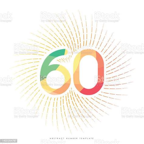 추상 번호 기념일 로고 템플릿 격리 기념일 번호 선버스트 기념일 벡터 스톡 일러스트 60주년에 대한 스톡 벡터 아트 및 기타