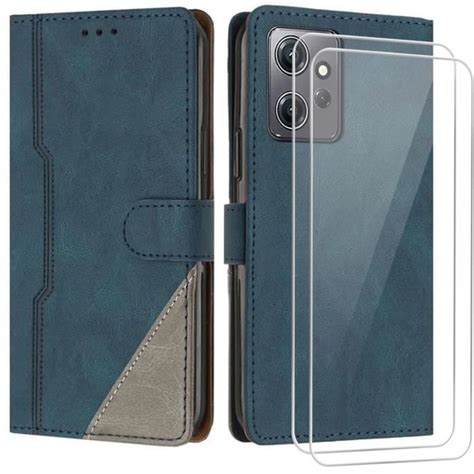 Verre Trempé Coque Pour Xiaomi Redmi Note G Etui Housse mat vintage en Cuir PU
