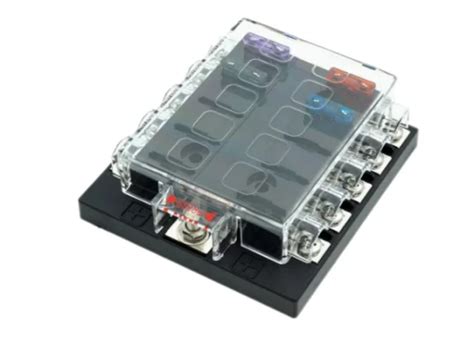 10 Way Atcato Tractor Inline Screw Car Blade Fuse Holder Box With Led
