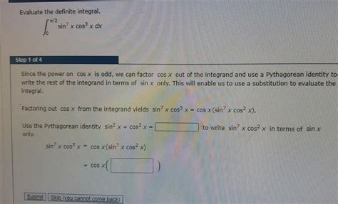 Solved Evaluate The Definite Integral Sin X Cos3x Dx