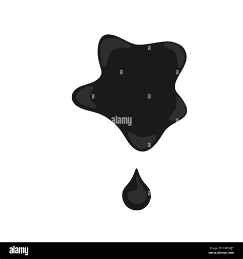 Black Oil Spill Stain With A Drop Icon Stock Vector Image And Art Alamy